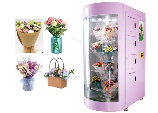 24 Hour Florist Fresh Flower Station Vending Machine With Remote Control