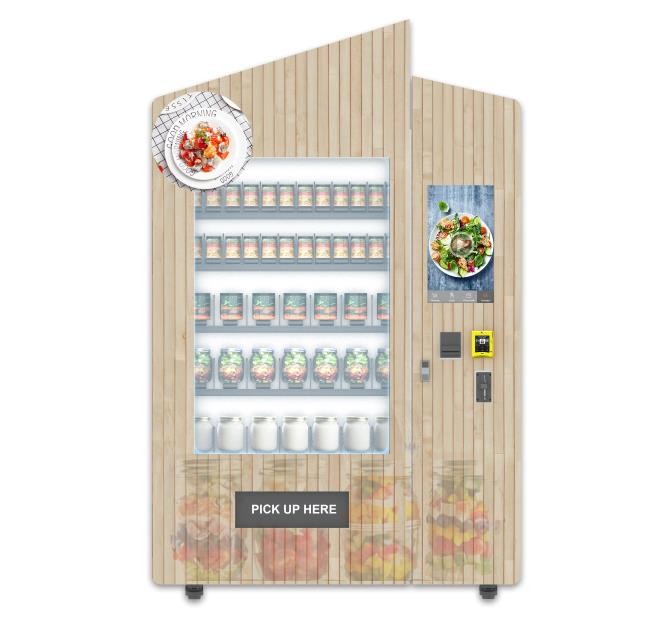 Fresh Food Healthy Salad Vending Machine With Touch Screen For Subway ...
