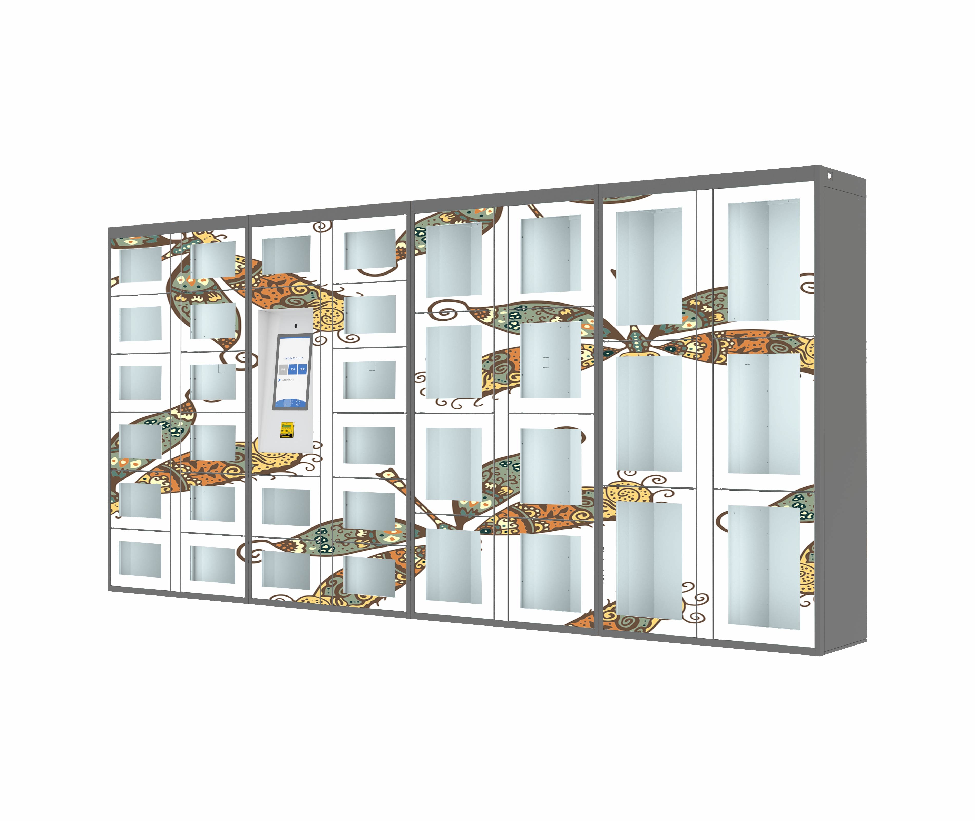 Installed Smart Vending Locker Machine LED Lights For Fruit Eggs Credit ...