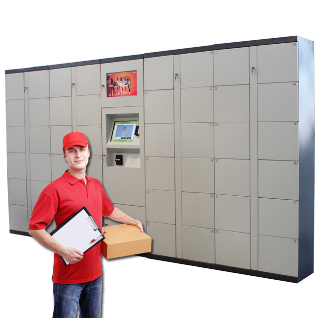 Advertising Screen Parcel Delivery Locker For Apartment Supermarket ...