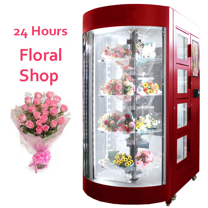 Fresh Flower Delivery Vending Machine Preserved Rose Carnation Jasmine