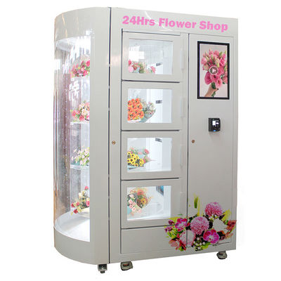 LCD Advertising Flower Vending Machine Fresh Rose With Temperature ...