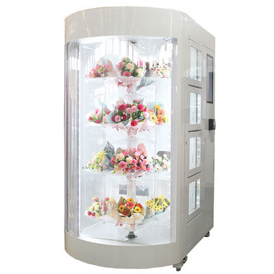 LCD Advertising Flower Vending Machine Fresh Rose With Temperature ...