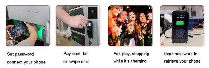 Credit Card Operated Bar Phone Charging Station / Multi Port Phone ...