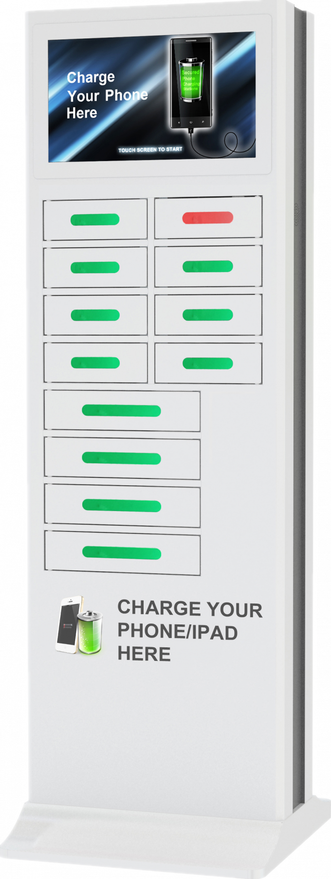 12 Doors Cell Phone Charging Vending Machine For Event With Advertising ...