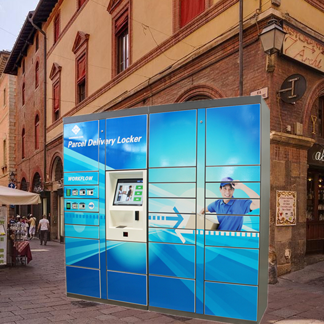 Custom Electronic Parcel Lockers Smart Package Delivery Lockers In Blue ...