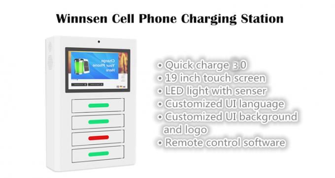 Wall Mount Multi Device Charging Locker Smart Cell Phone Free Charging ...