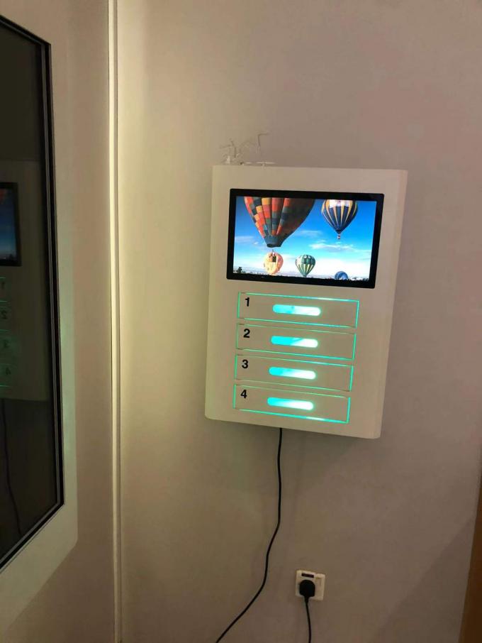Quick Charge Wall Mounted Cell Phone Charging Lockers Advertising Touch ...