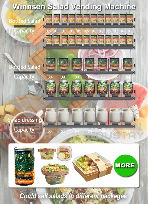 Fresh Food Healthy Corn Salad Vending Machine With Touch Screen For ...