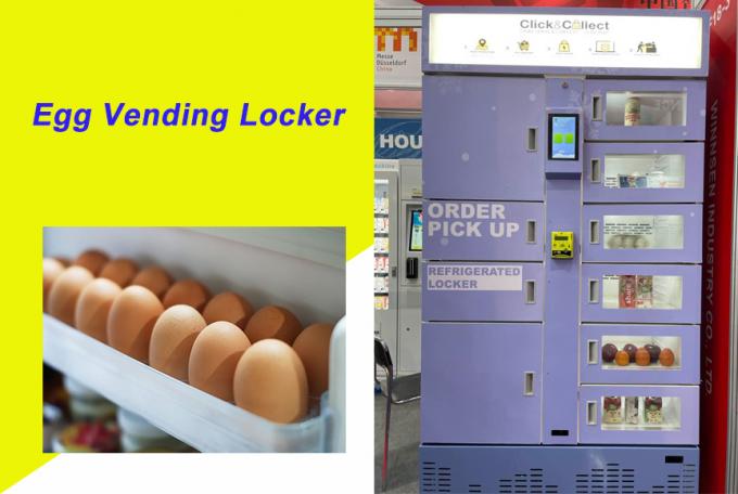 OEM Refrigerated Cooling Locker Style Egg Vending Machine With Touch Screen