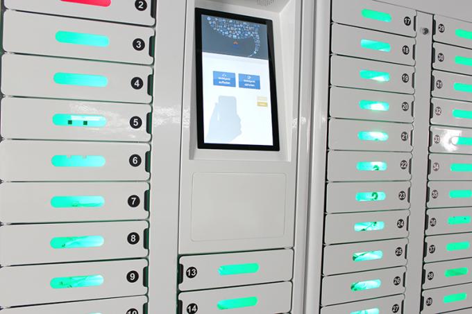 Commercial Phone Charging Station 240V With Advertising 40 Doors