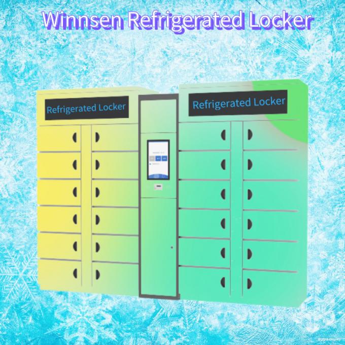 Food Icecream Refrigerated Locker Smart Cabinet 24Hours Self Service